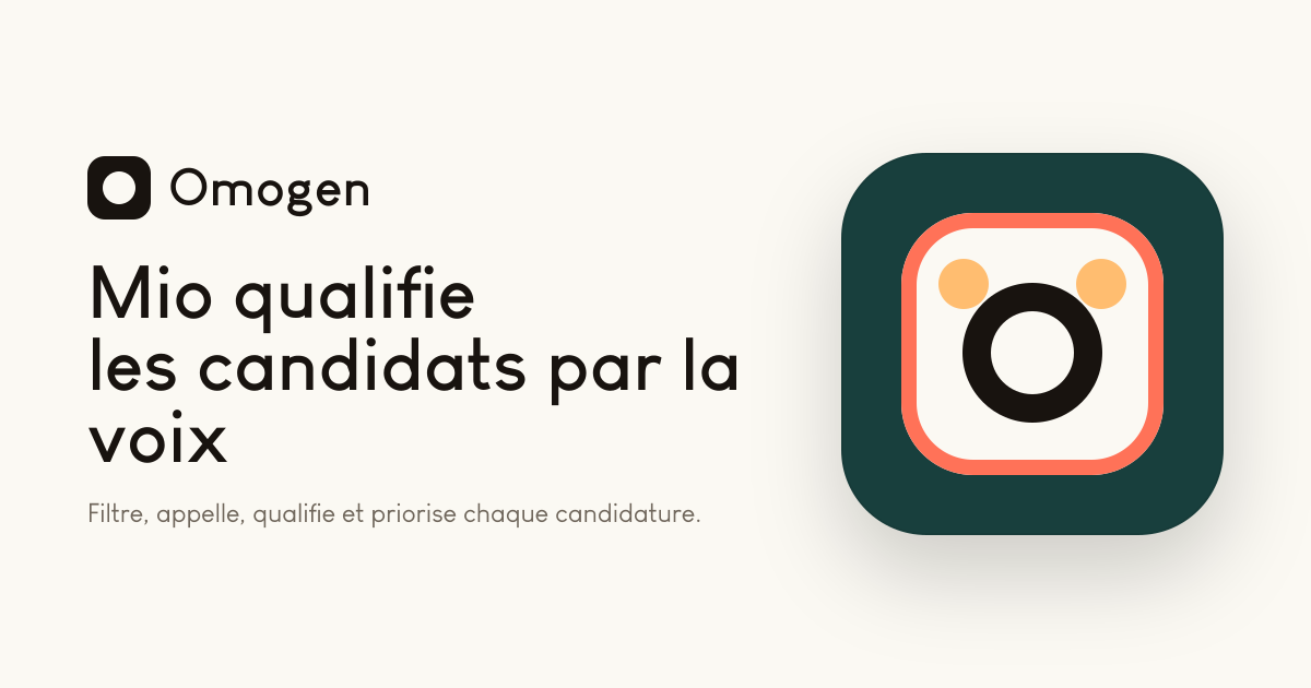 Omogen - Agent vocal IA pour le recrutement | Omogen